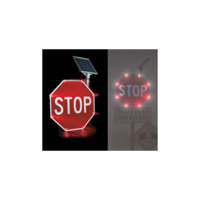 Solar-Powered LED Sign - T&W Traffic Control