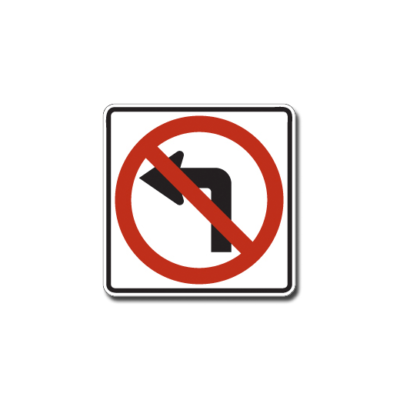 R3-2 No Turn Symbol 24"x24" - T&W Traffic Control
