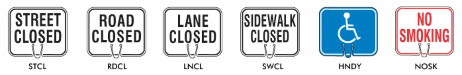 Snap-On Cone Sign - T&W Traffic Control